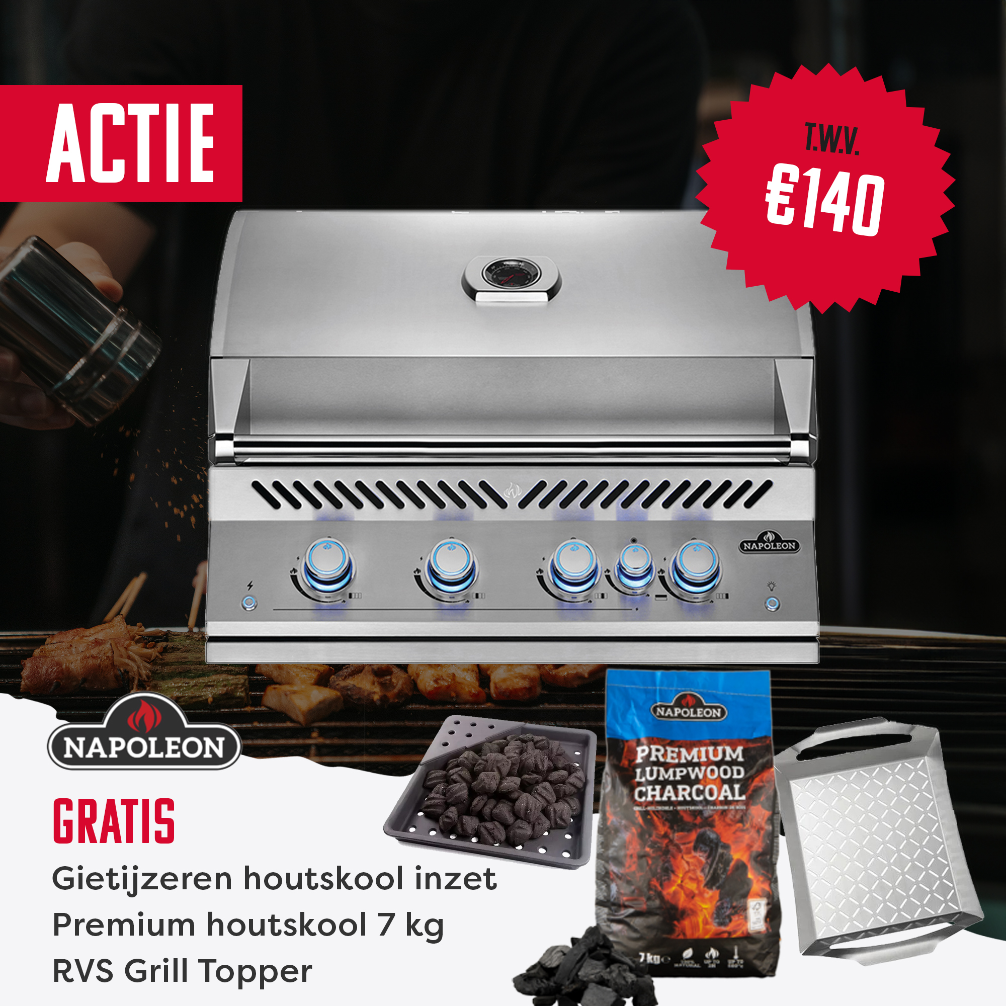 Napoleon Oasis™ Compact Buitenkeuken + Napoleon 700-series 32 inch RVS ...